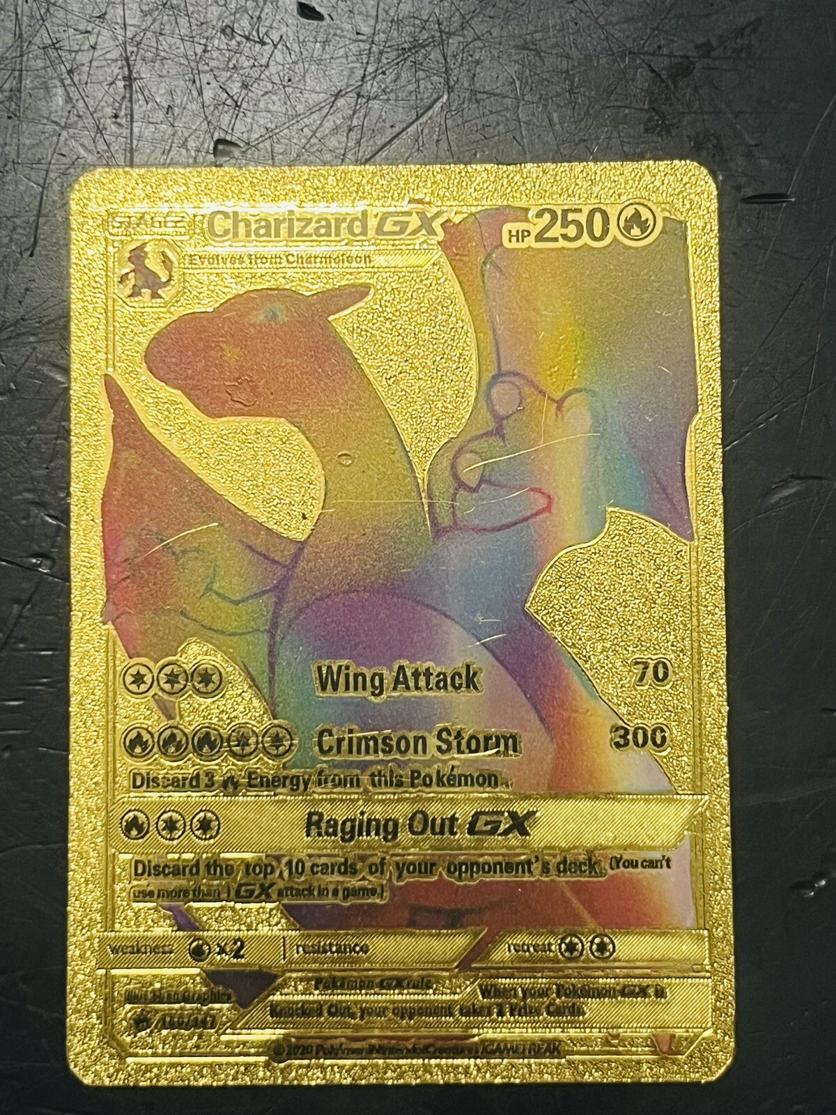 Rare Rainbow Gold Charizard GX Card 150/147 | eBay