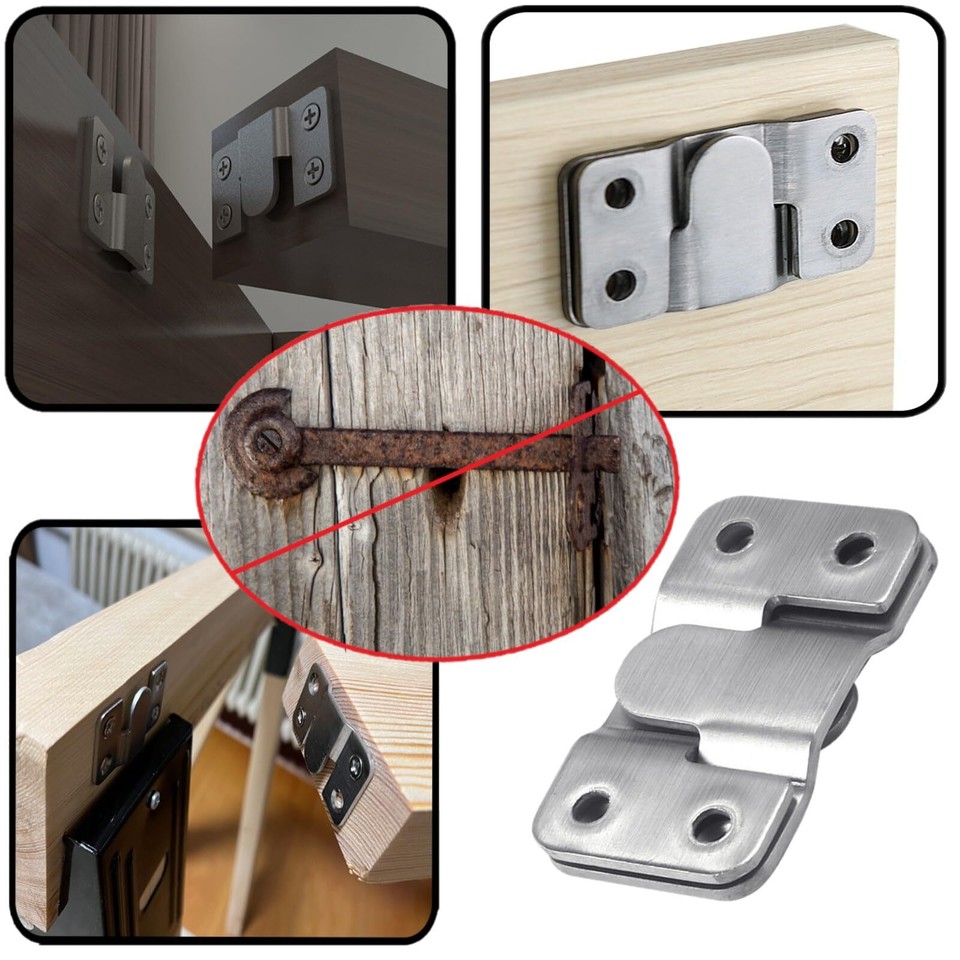 12 Pcs Flush Mount Bracket Interlocking Z Clips Picture Hangers for ...
