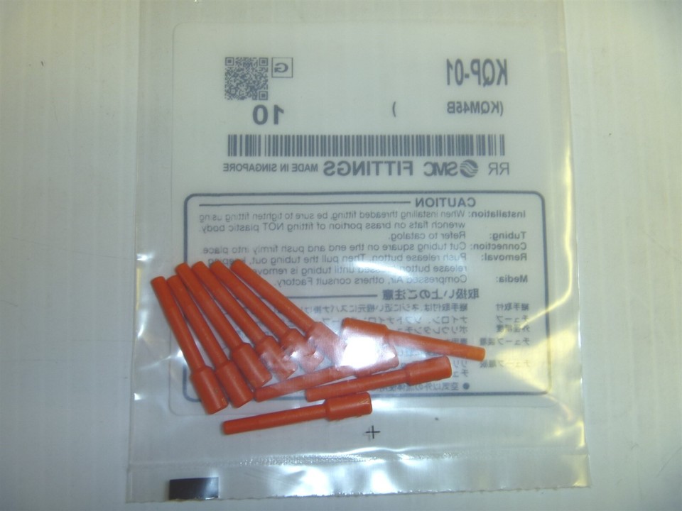 SMC Fitting Plug, KQP-01, 1/8" Tube Fitting/Plug, Package of 100, New ...