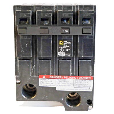 Square D HOM2150BB 150A 240V 2 Pole Circuit Breaker - NEW OPEN BOX ...