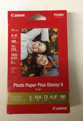 Canon PIXMA Photo Paper Plus Glossy II Inkjet Paper, 4x6 100 Sheet Pack ...