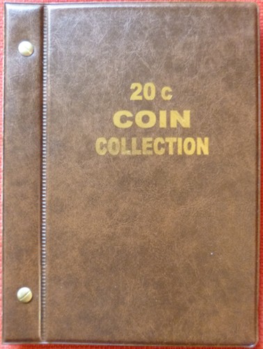 VST AUSTRALIAN 20c COIN ALBUM 1966 to 2023 MINTAGES PRINTED - BROWN ...