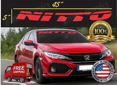 NITTO UNIVERSAL WINDSHIELD Vinyl Decal Stickers graphics | eBay
