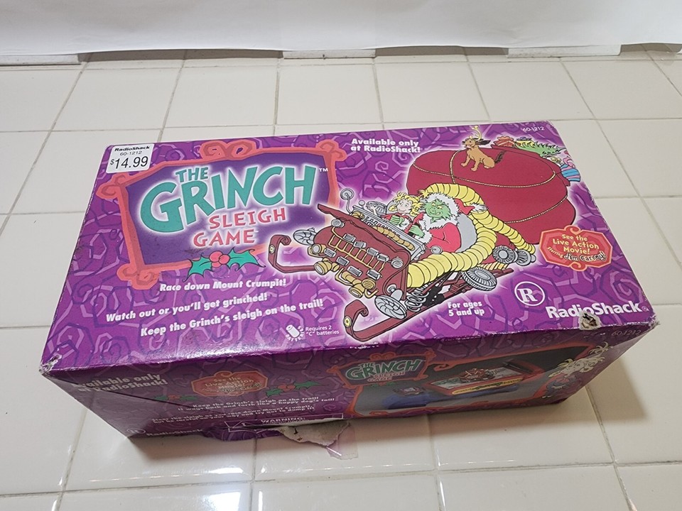 The Grinch Sleigh Game RadioShack 2000 Dr Seuss Xmas Collectible 09A00 ...