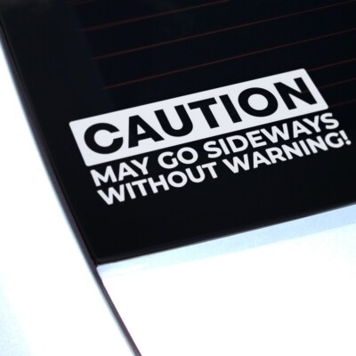 May Go Sideways Funny Car Sticker, Vinyl Decal Sticker, JDM Caravan ...