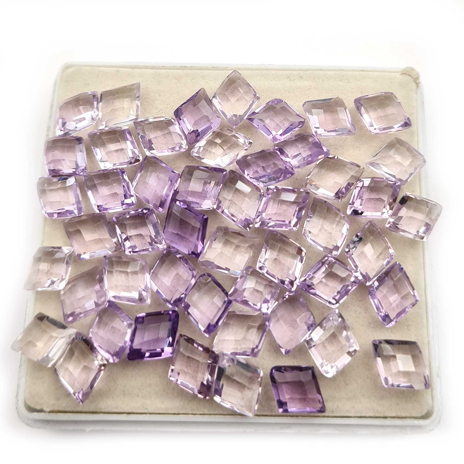 Natural Pink Amethyst Fancy Briolette Cut Loose Stone Lot 64 Pcs 8x10 ...