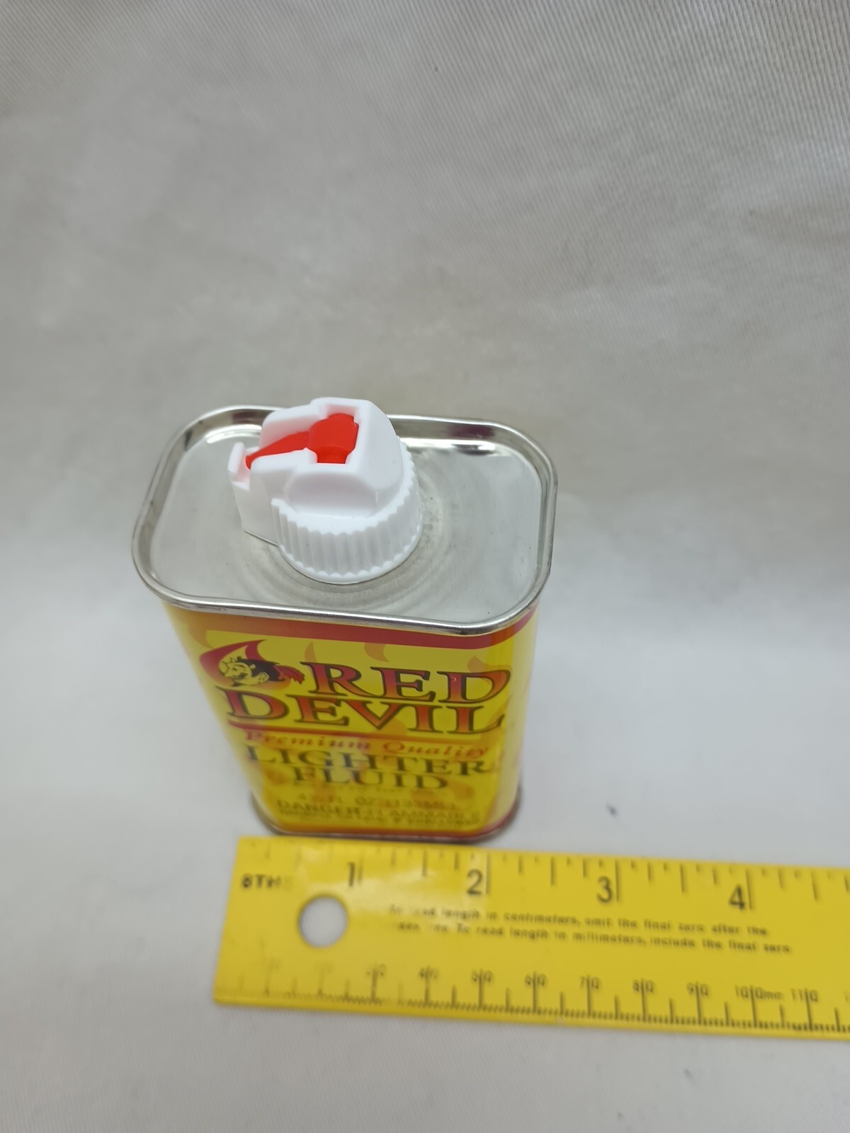 Vintage Red Devil Lighter Fluid Handy Oil Oiler Metal Can Advertising ...