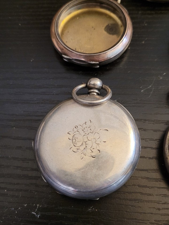 Antique Solid Silver Pocket Watch Cases Steampunk Repurpose Repair | eBay