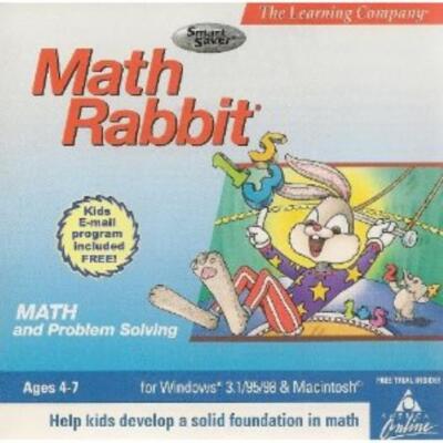 Math Rabbit PC MAC CD learn numbers counting add subtract solve ...