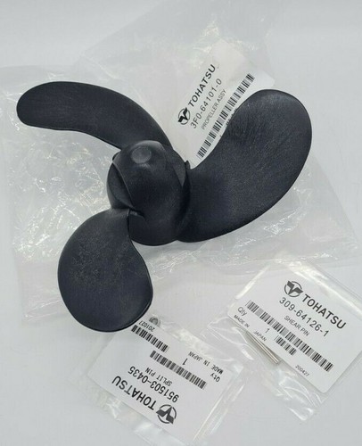 Tohatsu Genuine Propeller & Shear & split pin 2.2hp 2.5hp 3.3hp 3.5hp ...