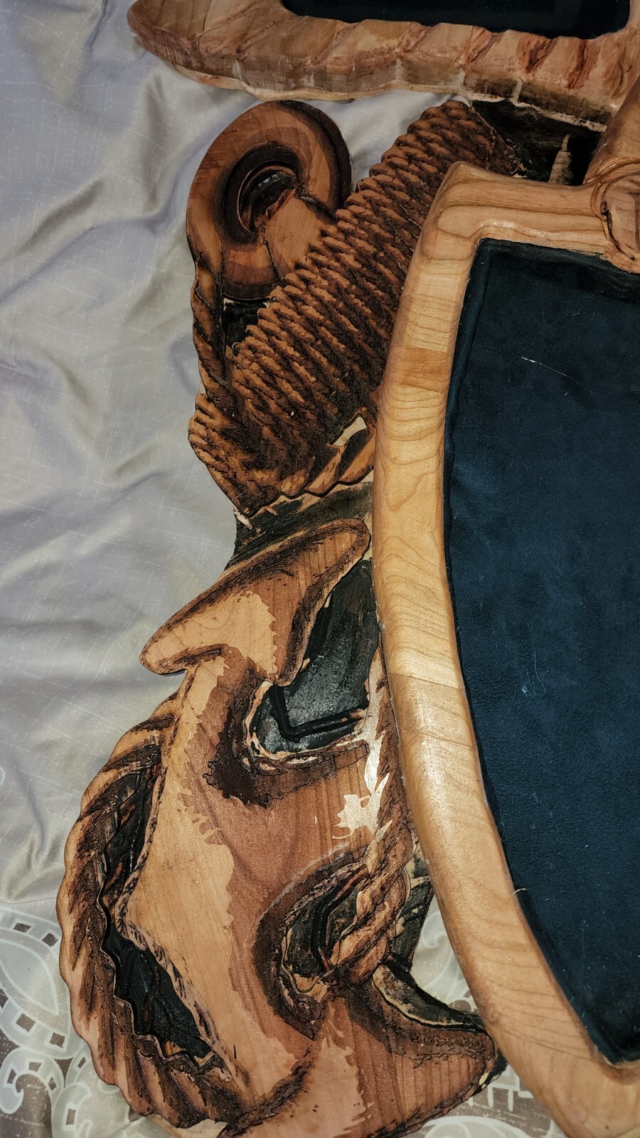 custom made military shadow box display case Mustang officers crest | eBay