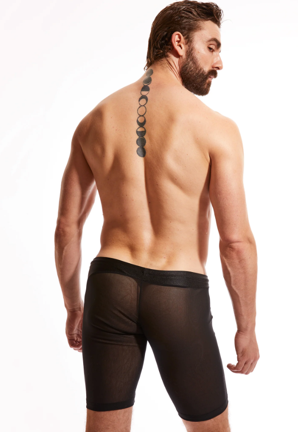 Nwt N2n Bodywear Cx23 Mens Sheer Sexy Commander X Biker Black Size