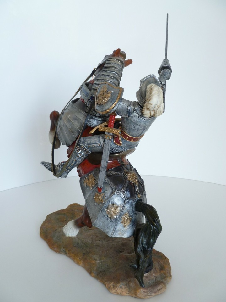 Medieval Armored Knight on Horse w Lance Summit Collection 12" Figurine ...
