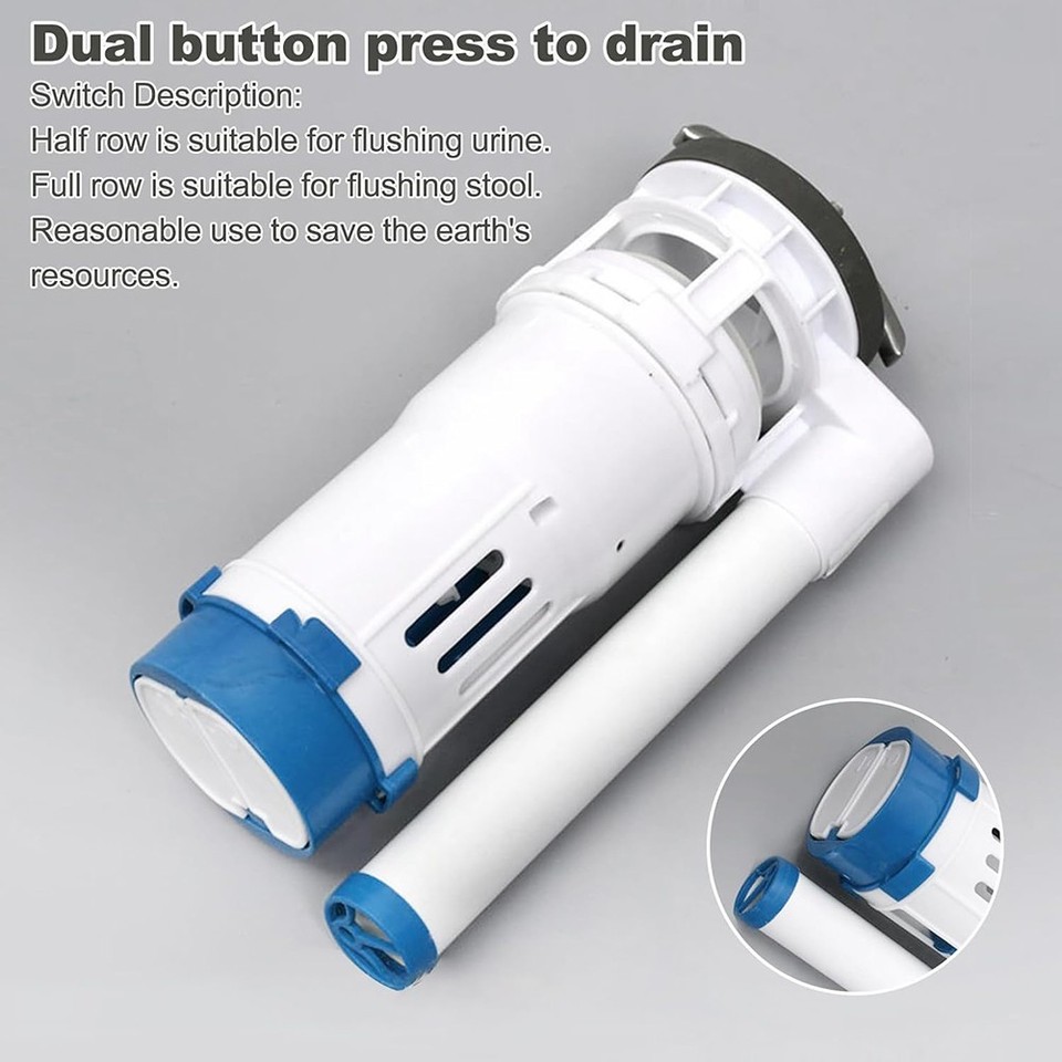 Toilet Flush Button Replacement System Dual Flush Fill Toilet Cistern ...
