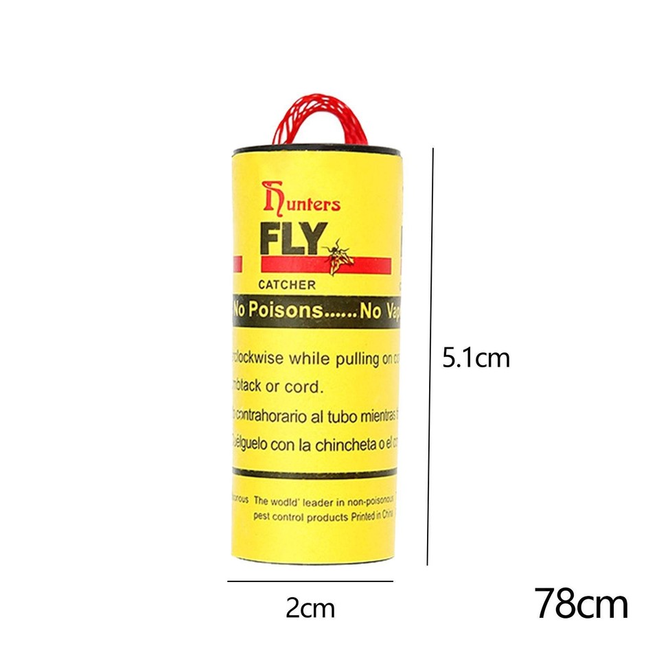 20Pcs Sticky Hanging Paper Tape Fly Paper for House Outdoor Greenhouse ...