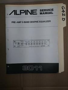 Alpine 3011 service manual original repair book car stereo radio amp ...