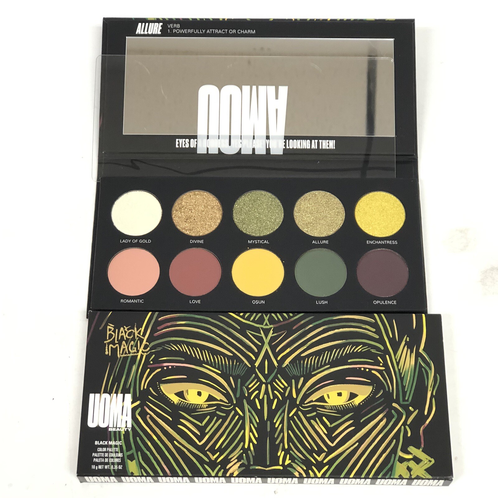 UOMA Beauty Black Magic Allure Color Palette 10 Lip Shades New | eBay