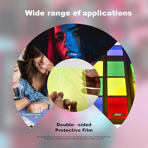 14 Pack Correction Gel Light Filter 7 Colors Lighting Gel Filter Kit ...