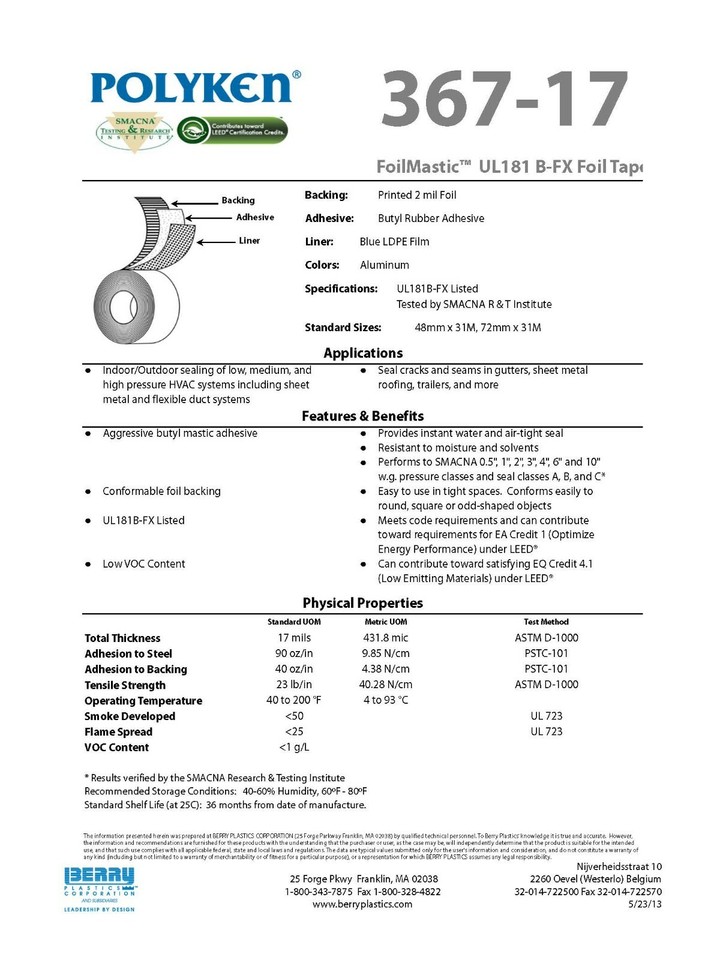 Nashua 367-17 FoilMastic Butyl Rubber Sealant Tape: 3 in. x 100 ft. (Silver) | eBay