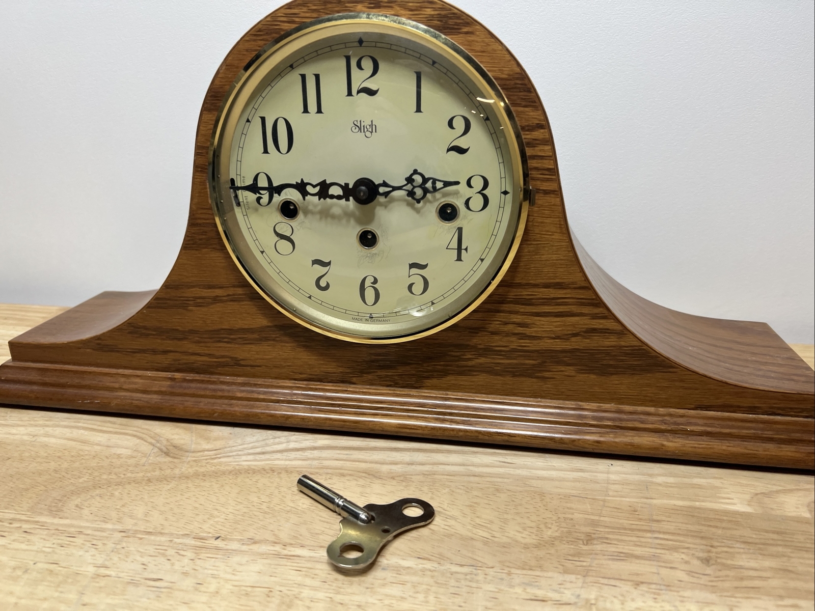 Sligh Mantle Clock Franz Hermle Movement Stanton Model # 0515 - 1-A Oak ...