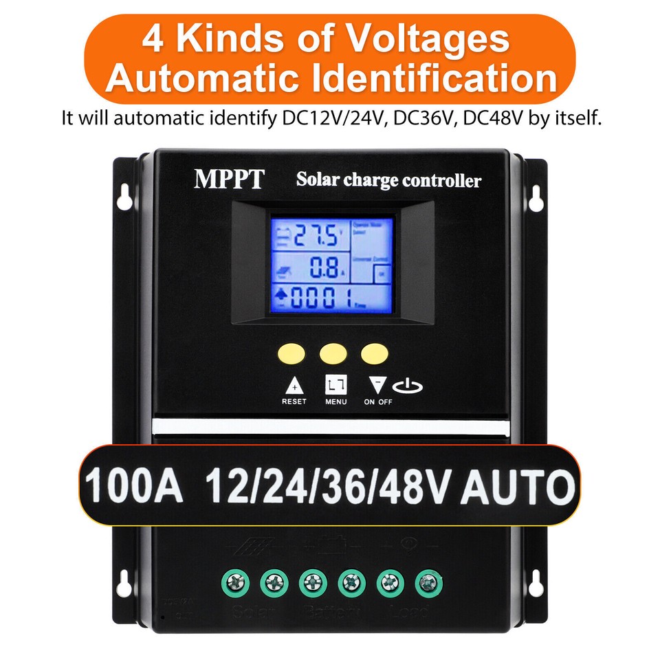 4000W 100A MPPT Solar PV Regulators 12V 24V 36V 48V Solar Charge ...