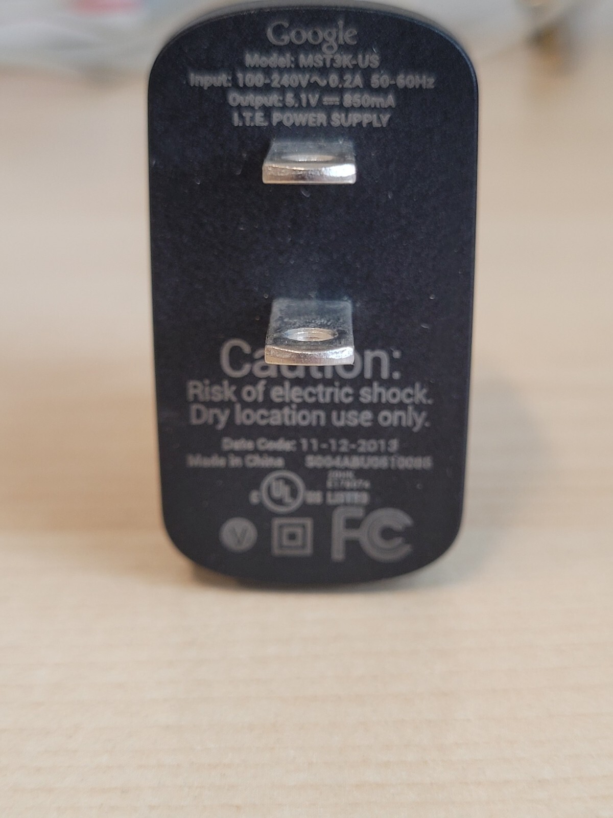 Google MST3K-US Chromecast Power Supply Wall Charger 5.1V 850mA | eBay