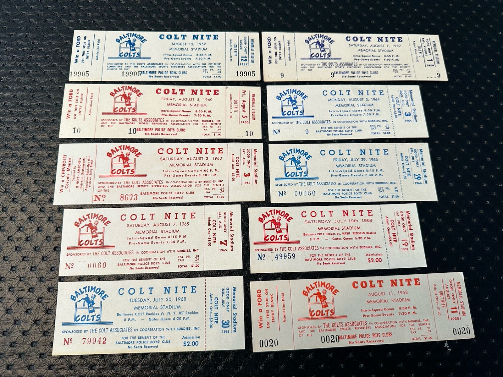 Huge Reseller Lot Of 103 Tickets Ticket Stub 1970-2010 Baltimore Colts ...