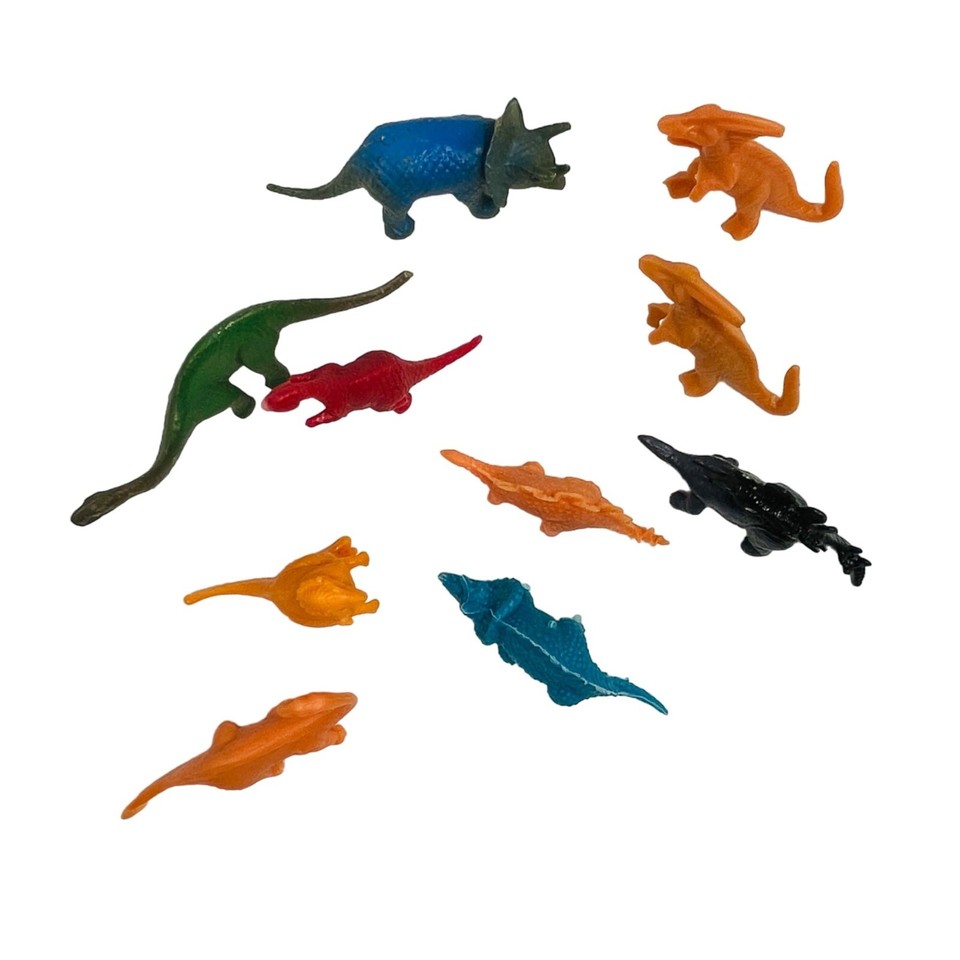 Assorted Dinosaur Toys Set Of 10 - Plastic Mini Figures - Educational ...