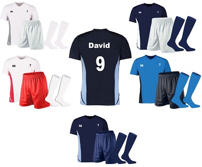 Personalised Football Kit Soccer Kit Short Sleeve Adult (Shirt, Short ...