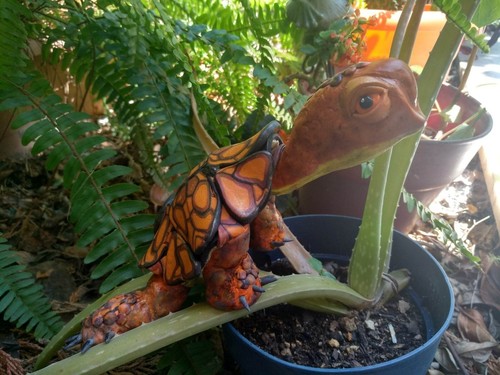 Clay handmade box turtle,decorative turtle, tortoise art figurine ...