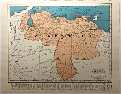 Pre-1900 - Map Of Venezuela