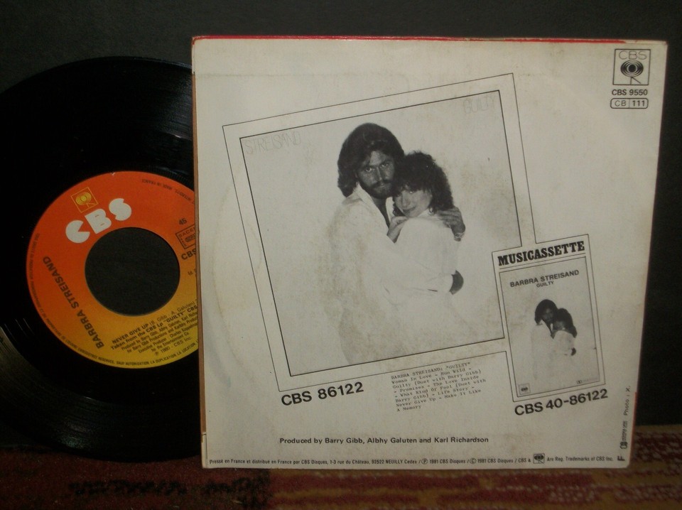BARBRA STREISAND & BARRY GIBB - Guilty 45 CBS France 7" | eBay