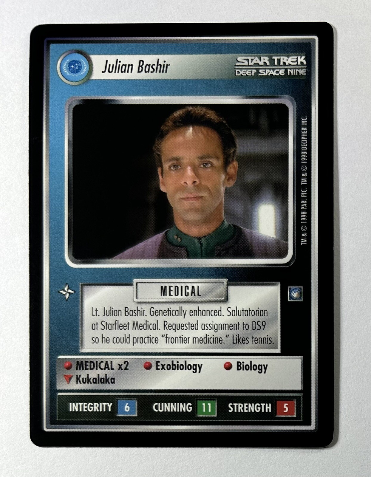 Star Trek CCG Decipher STCCG Julian Bashir Deep Space Nine DS9 Never ...