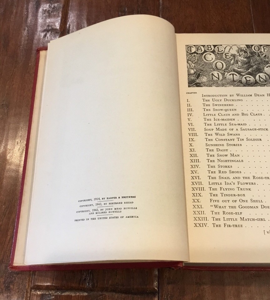 Hans Andersen's Fairy Tales Louis Rhead Book's Inc. 1942 Illustrated | eBay