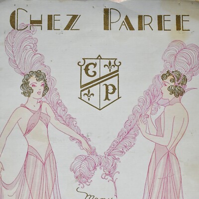 1950s Chez Paree Elbow Room Theatre Restaurant Menu Tropical Circle ...