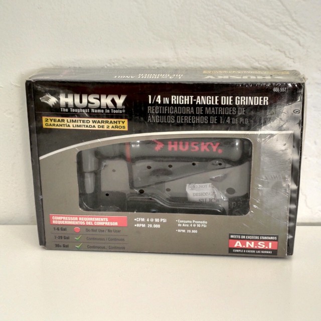 Husky HSTC4715 1/4" Pneumatic Angle Die Grinder for Parts Only for sale ...