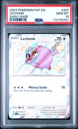 PSA 10 - 2024 POKEMON PAF EN-PALDEAN FATES 207 LECHONK | SHINY RARE | eBay