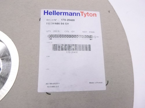 200' Hellermann Tyton 170-20400 Expandable Braided Sleeving Gray 0.157" x 656' | eBay