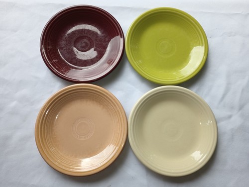 Lot 88, Set Of 4 Multi Color FIESTA 7 1/4" SALAD/DESSERT PLATES HLC ...