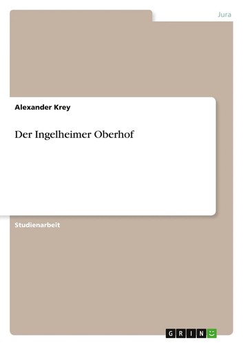 Alexander Krey | Der Ingelheimer Oberhof | Taschenbuch | Deutsch (2008 ...