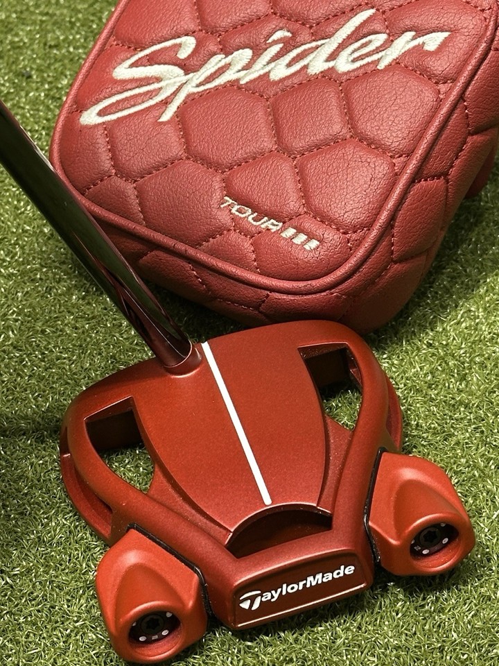TaylorMade Spider Tour Red Center Shaft Mallet Putter 35" w/ Headcover ...