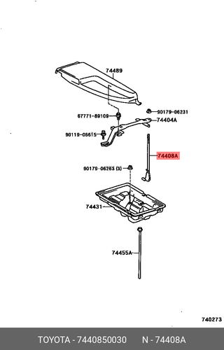Original bolt sub-assy, battery clamp, no.2, 7440850030 for TOYOTA ...