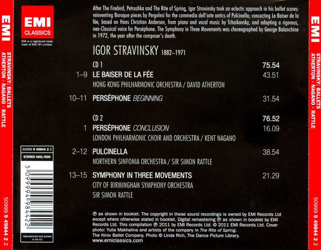 STRAVINSKY BALLETS NEW CD | eBay