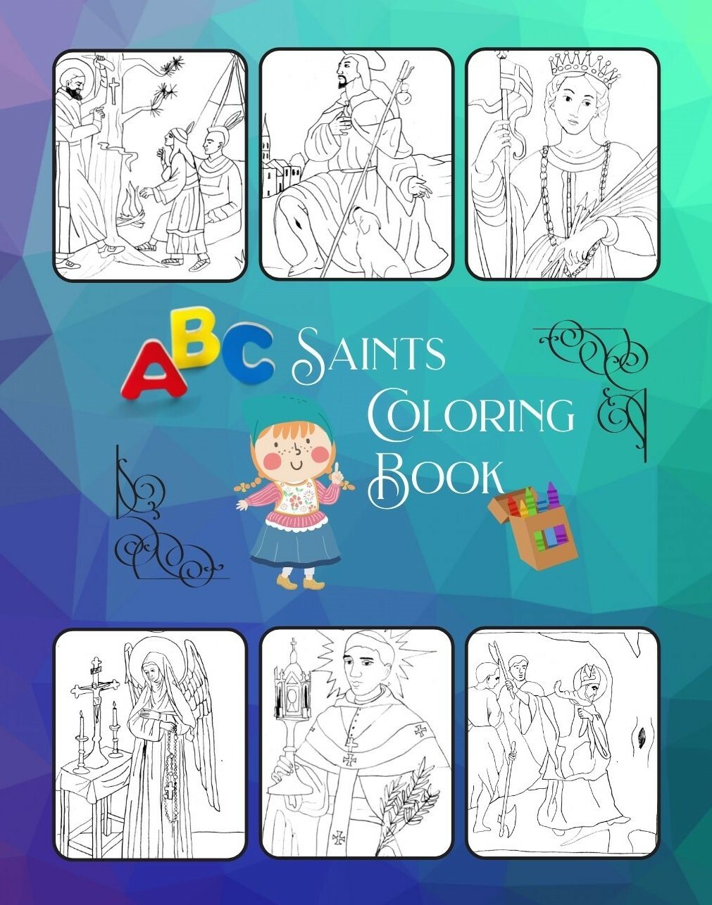 ABC Saints Coloring Book ~ St. Jerome School Gr. K Saint | eBay