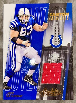 2017 Absolute Colts Center Jeff Saturday Canton Red Pro Bowl Jersey /99 ...