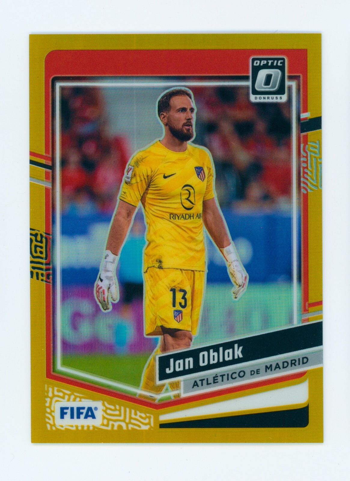 2023-24 Jan Oblak Panini Donruss Optic Gold Holo Atletico Madrid Card 7 ...