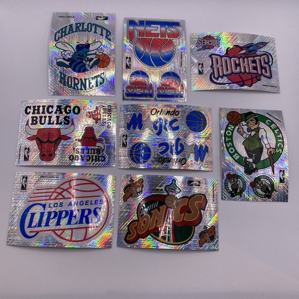 LOT OF 29 NBA Basketball Team Prism Vending Machine Sticker FULL SET ...