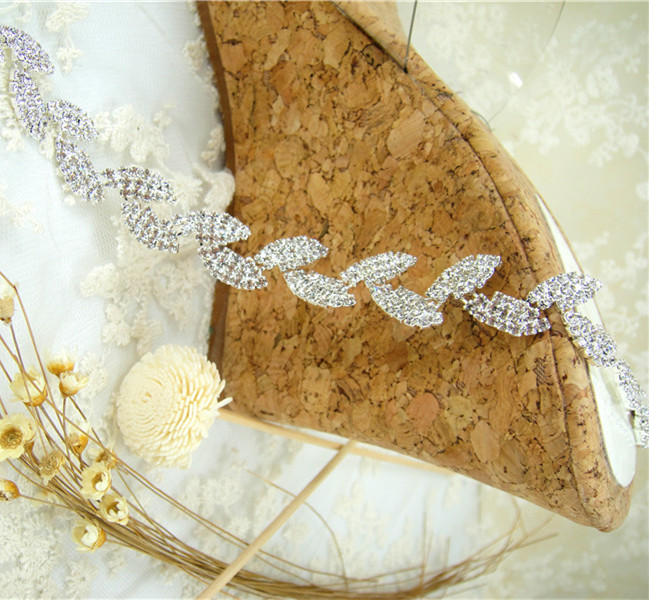 Rhinestone Bridal Diamante Chain Dancing Costume Motif Wedding Dress ...