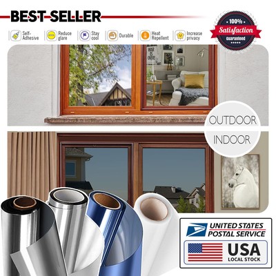 Uncut Window Tint Film Heat Reduce Block Shade Sunblock Mirror Office ...