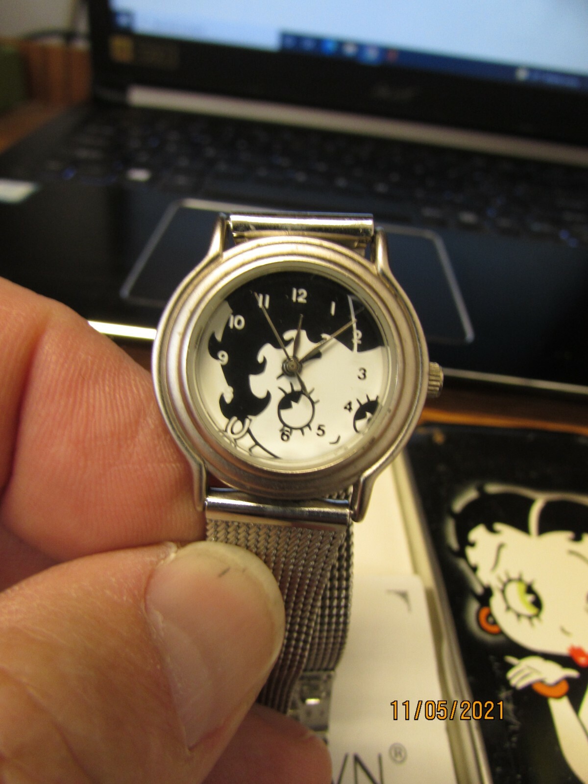 betty boop black and white watch valdawn watch company 5075 | eBay